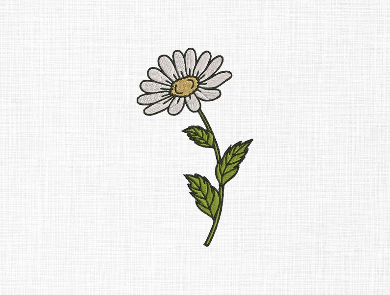 Daisy Embroidery Design Daisy Flower Embroidery Design Flower ...