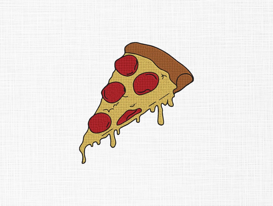 Pizza Embroidery Design Slice of Pizza Embroidery Design Food Lover ...