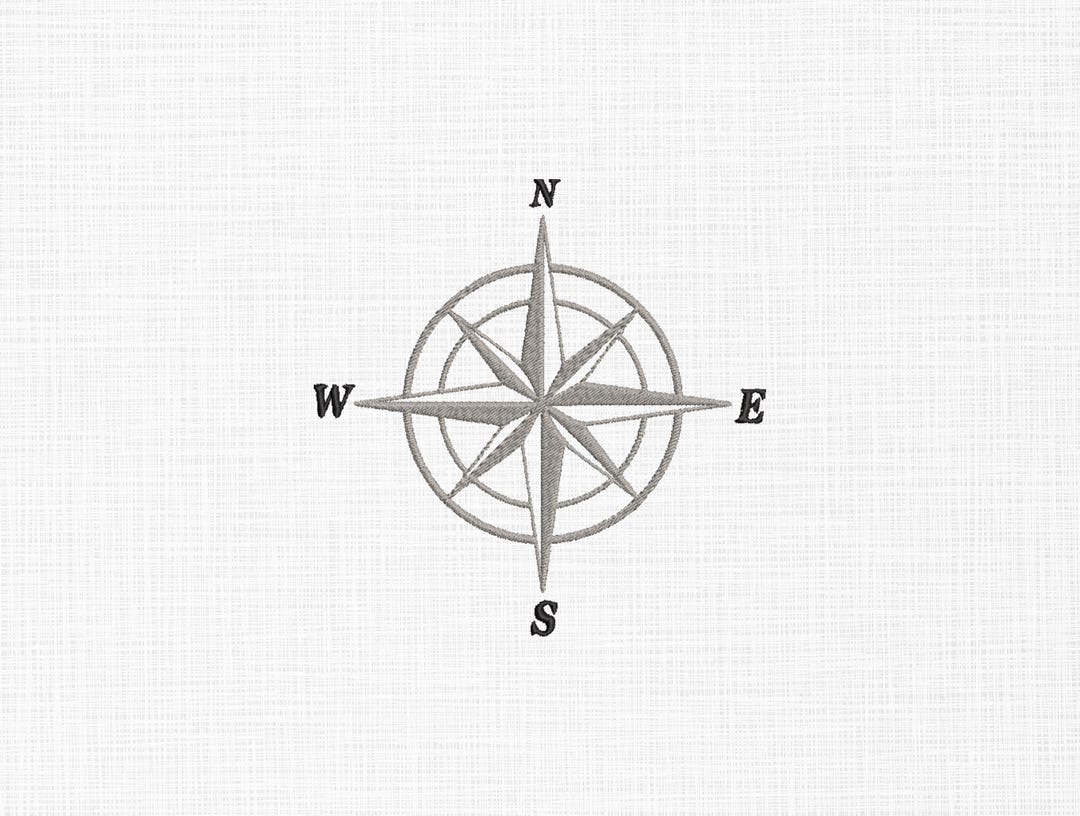 Compass Machine Embroidery Design Nautical Compass Embroidery Design ...