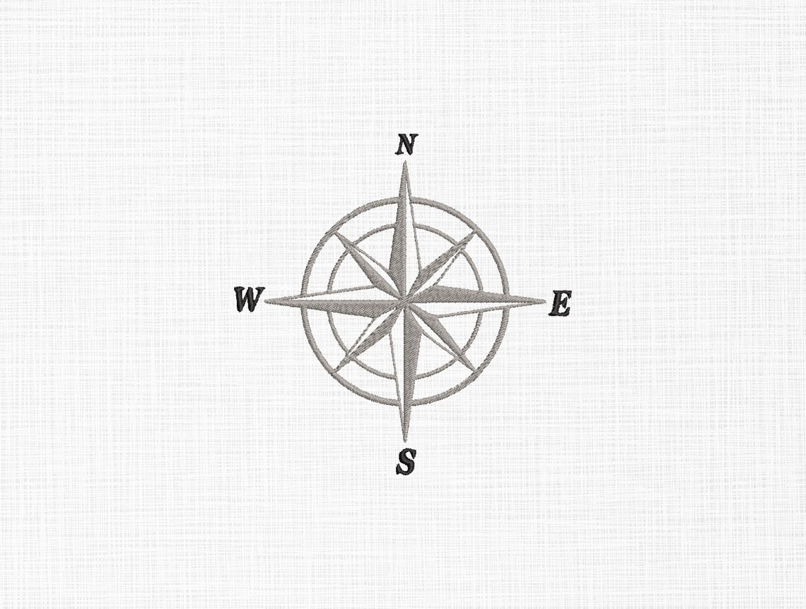 Compass Machine Embroidery Design Nautical Compass Embroidery Design ...