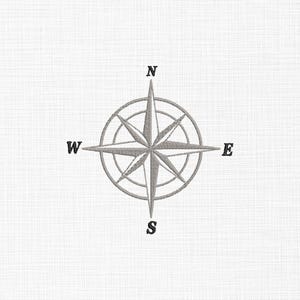 Compass Machine Embroidery Design Nautical Compass Embroidery Design ...