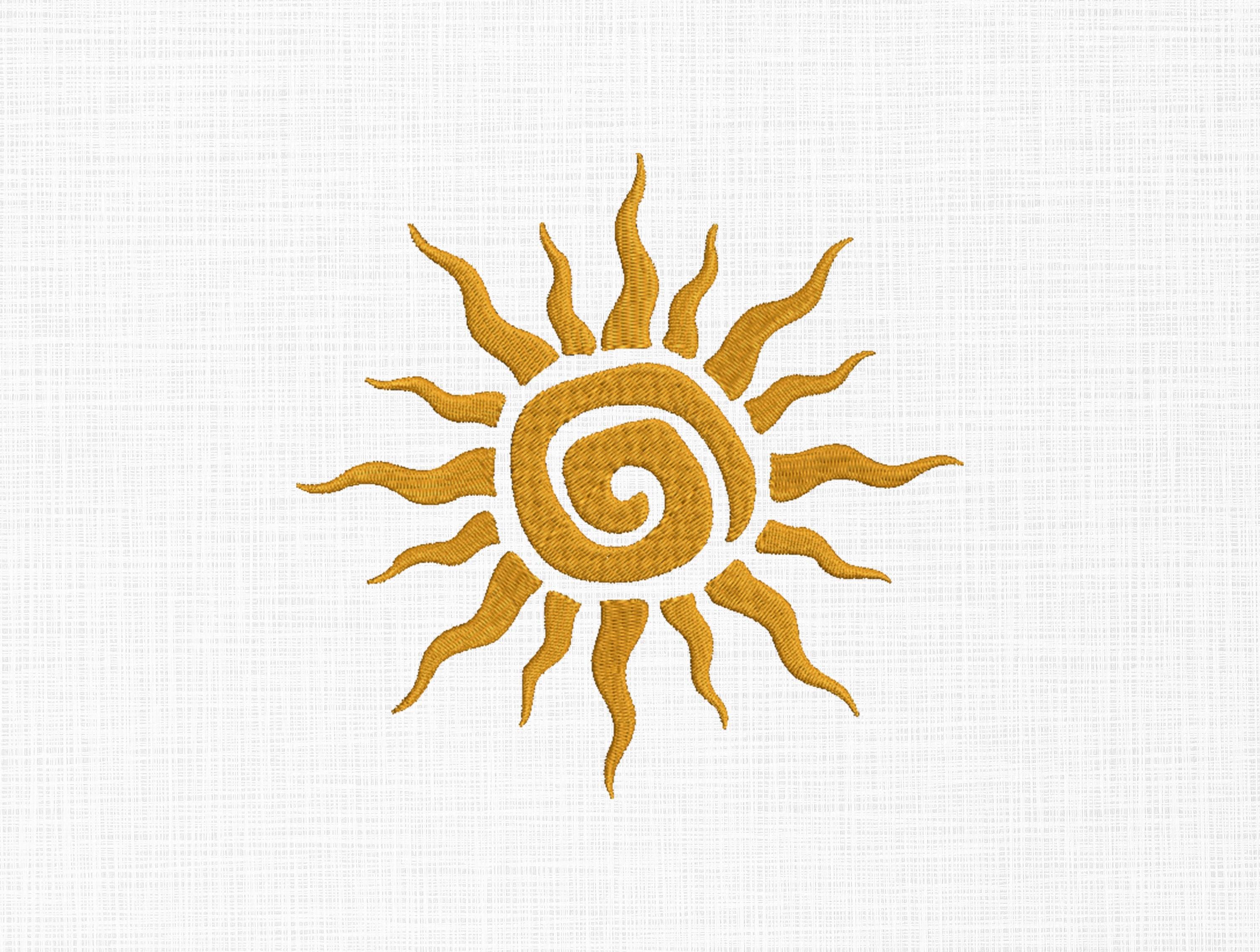 Boho Sun Embroidery Design Swirl Sun Embroidery Design Sun Embroidery ...