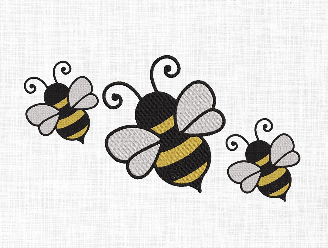 Bee Embroidery Design Honey Bee Embroidery Design Mini Bee Embroidery ...