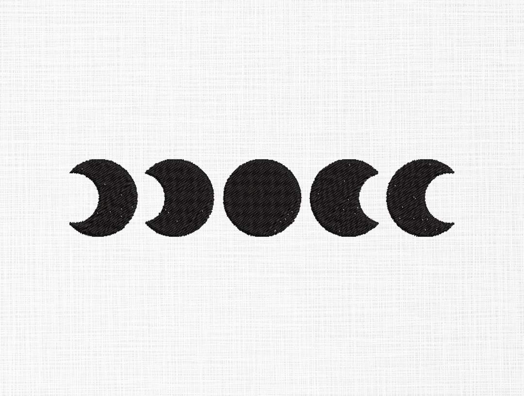Moon Phases Embroidery Design Celestial Moon Embroidery Moon Phases ...