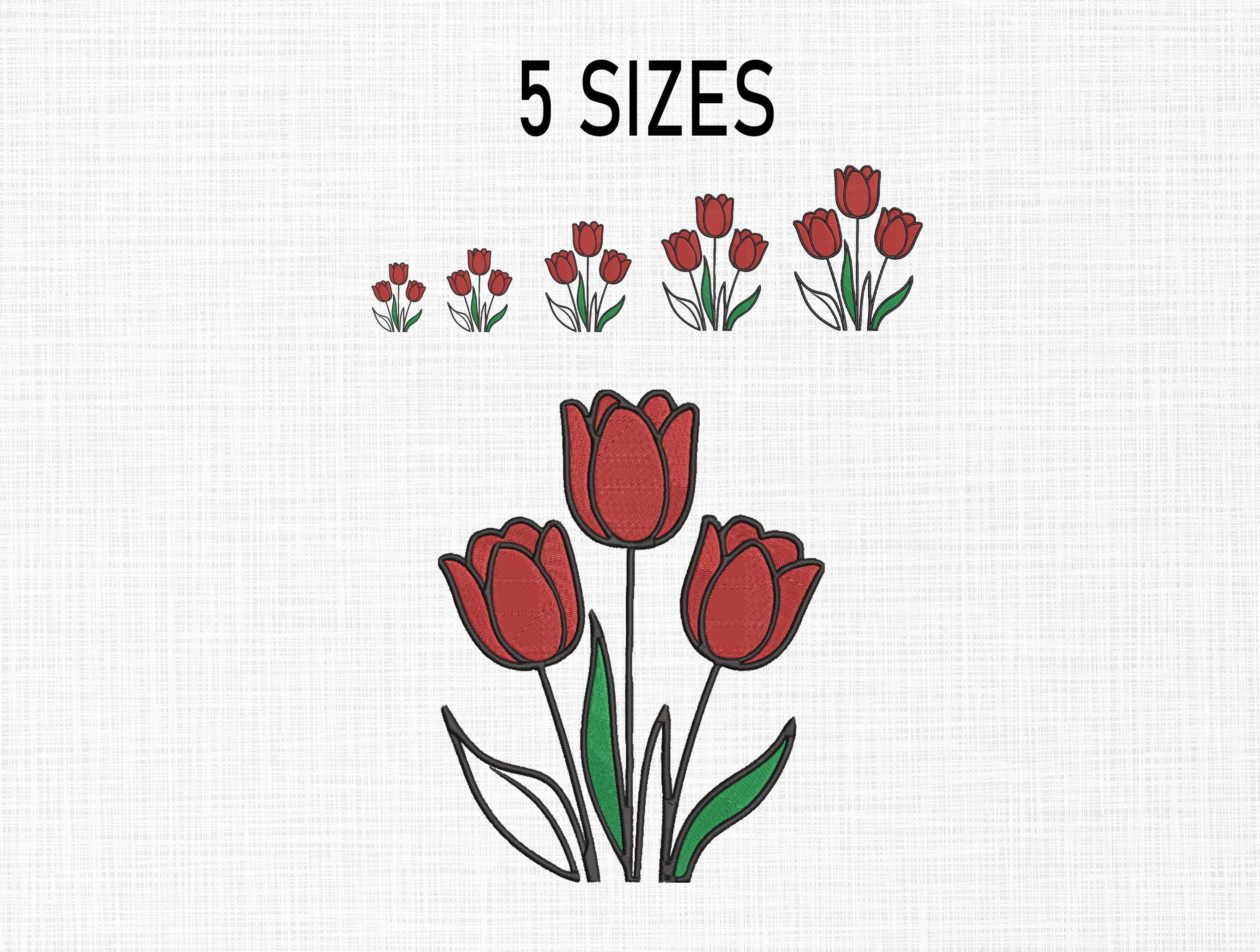 Red Flower Embroidery Design Flower Embroidery Design Rose Embroidery ...