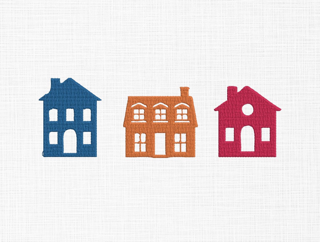 Home Embroidery Design Home Silhouette Embroidery Design House ...