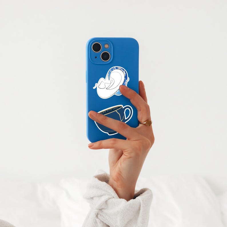 Hearing Aid Ear Sticker | Line Art Design With Blue Sky & Clouds ...