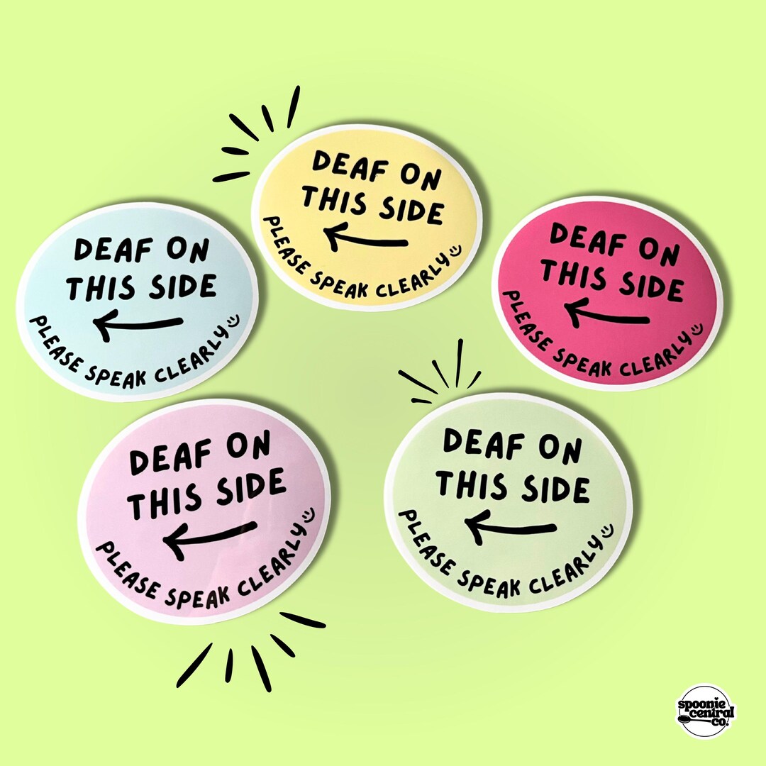 Deaf Awareness Sticker: Speak Clearly Arrow Vinyl Decal - Etsy