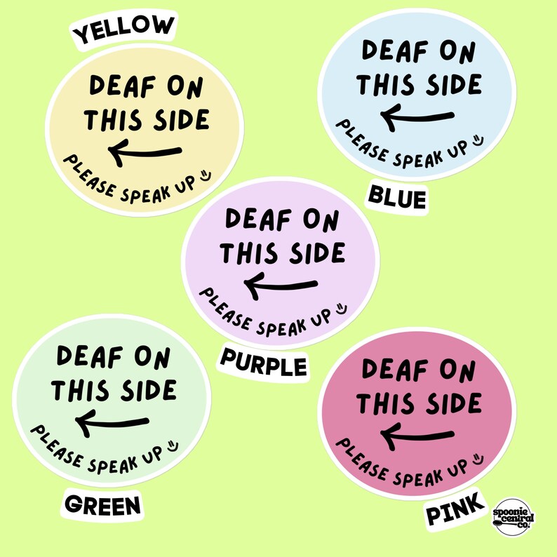 Deaf on This Side Sticker: Unilateral Hearing Loss Awareness ...