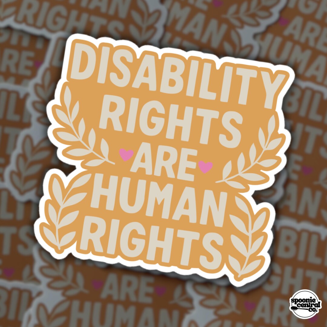 Disability Rights Are Human Rights Sticker: Folk Art Vinyl Decal - Etsy