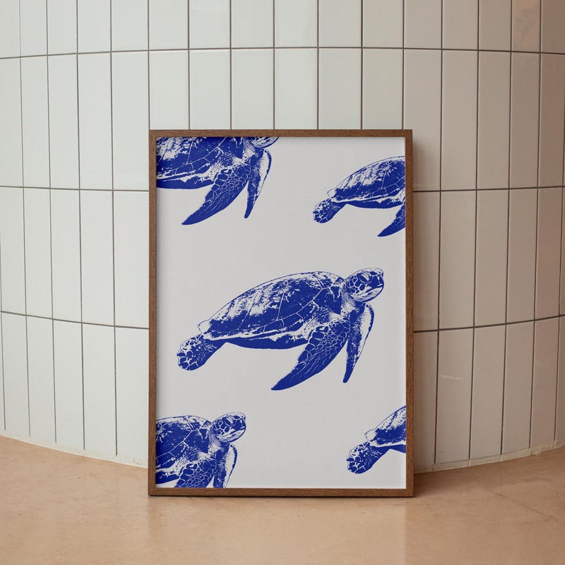 Sea Turtle Poster - Etsy