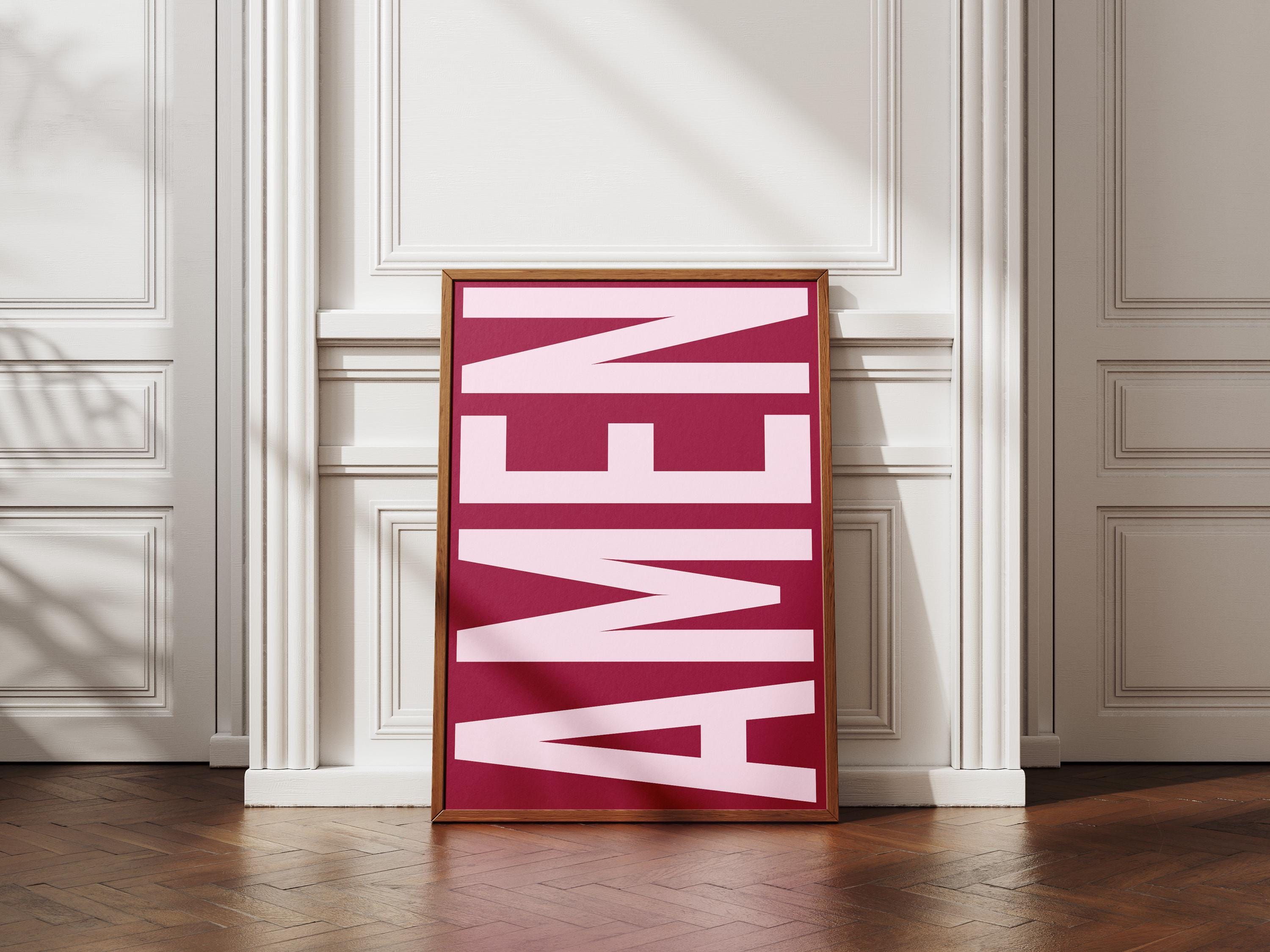 Amen Print Set, Trendy Christian Wall Art (digital Download) - Etsy