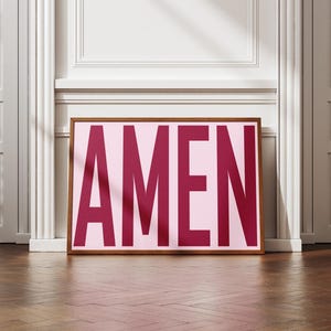 Amen Print Set, Trendy Christian Wall Art (digital Download) - Etsy