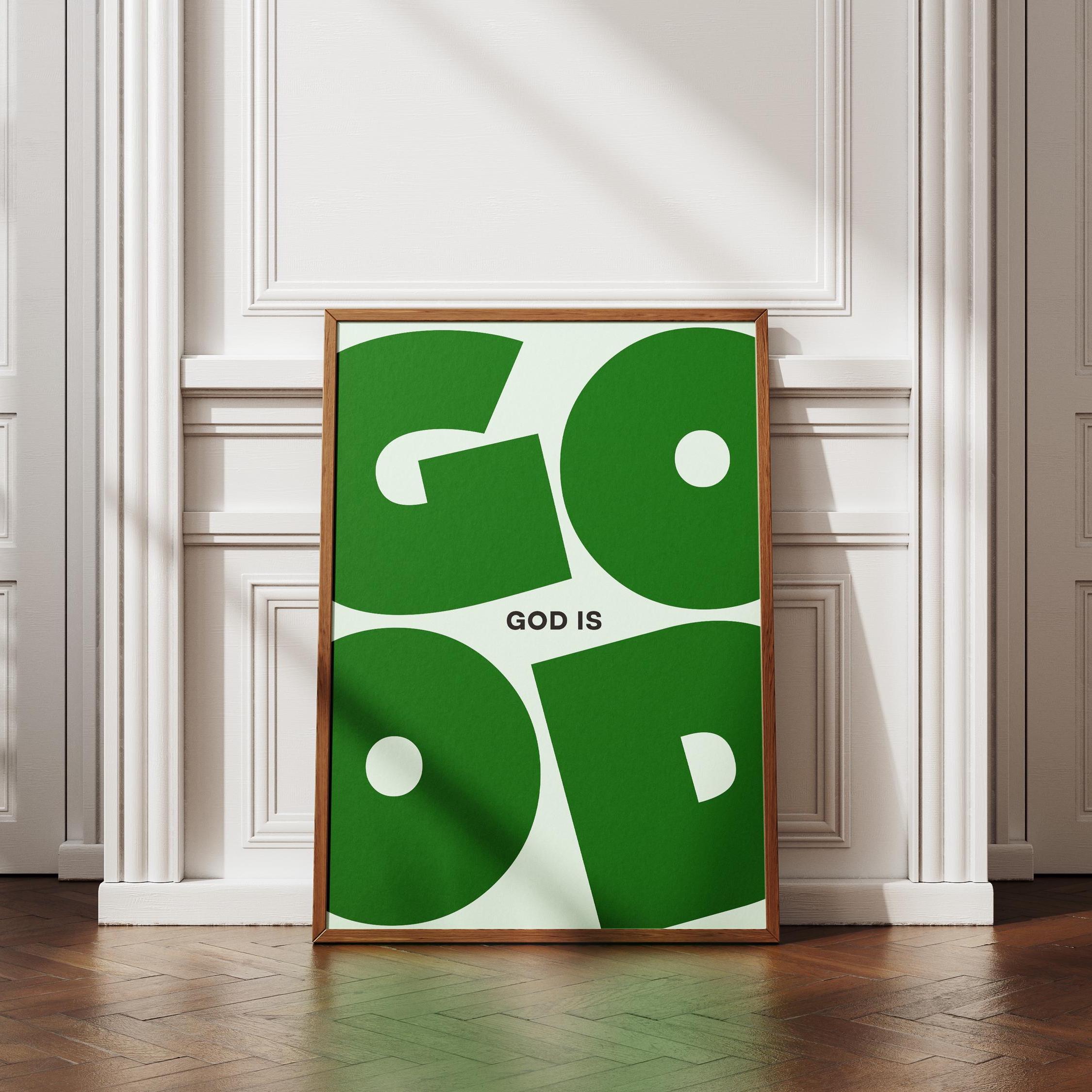 God is Good Print Jesus Typography Poster Trendy Christian Wall Art ...