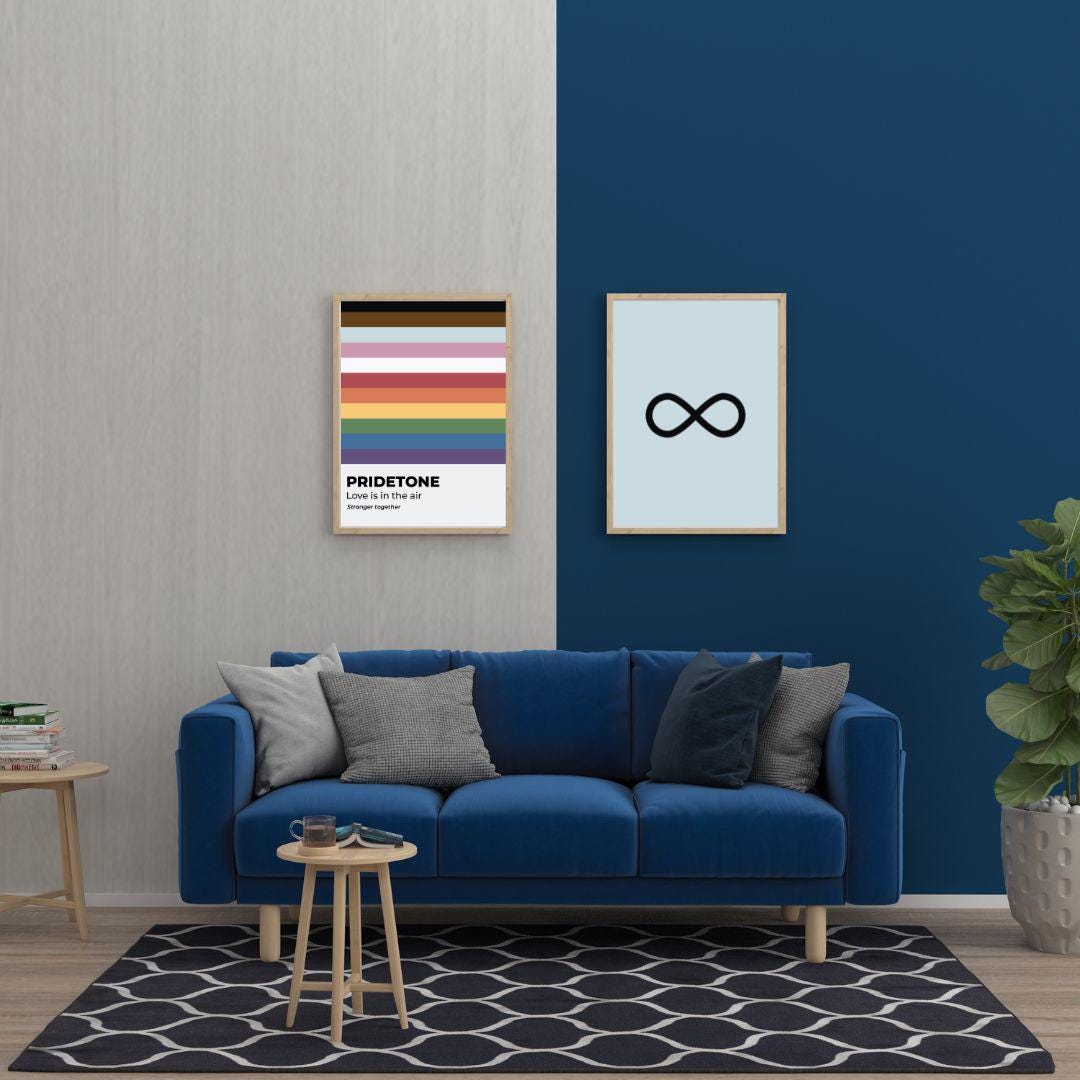 LGBTQ Pride Wall Art Set Digital Download Infinity Symbol and Pride ...