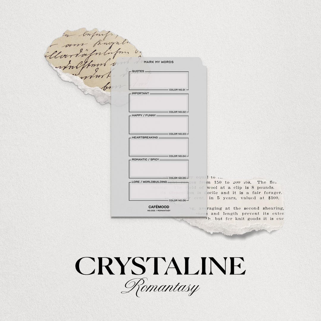 Crystaline Annotation Key Bookmark | Book Annotation Guide | Aesthetic ...