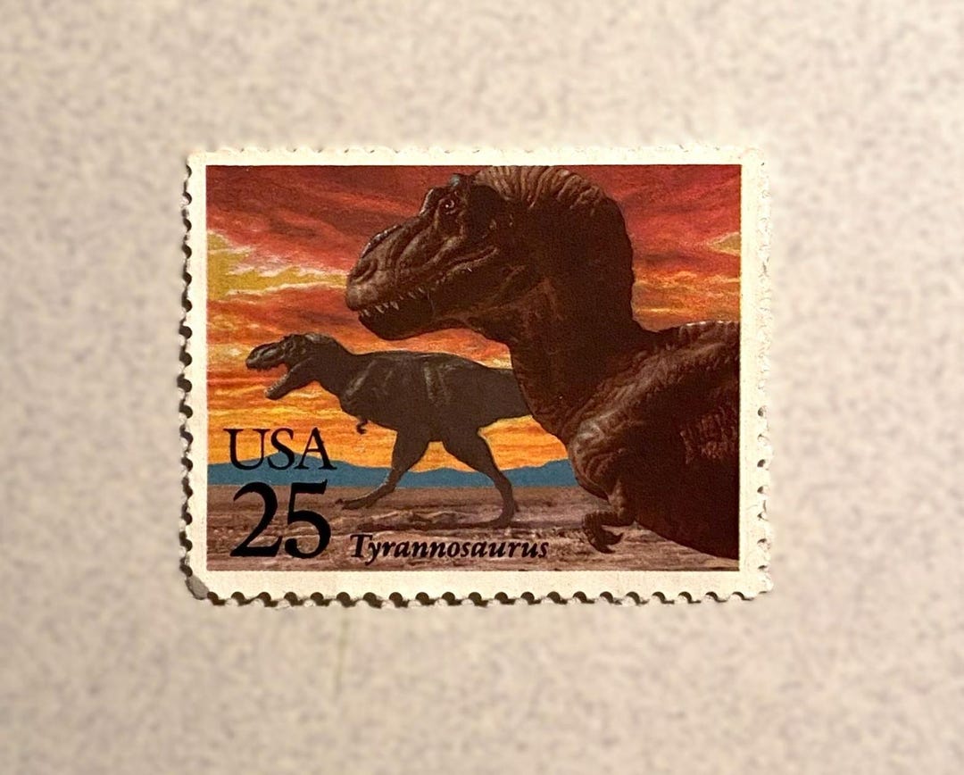 Vintage 1989 Tyrannosaurus Rex 25c US Postage Stamp - Etsy
