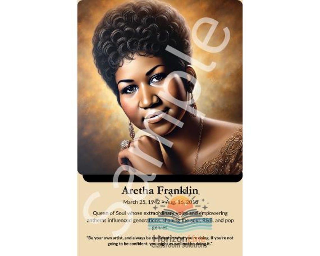 Aretha Franklin Poster – Inspire Your Students With the Queen of Soul ...