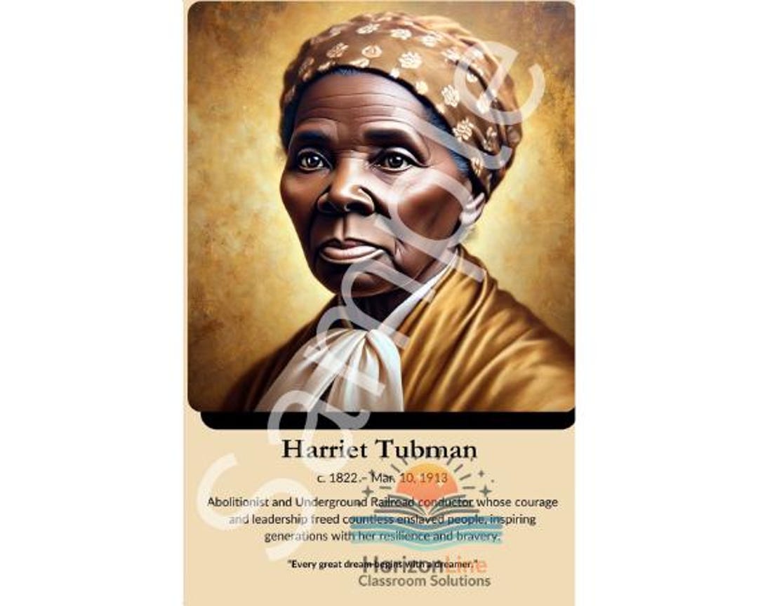 Harriet Tubman Poster – Inspiring Civil Rights & Underground Railroad ...