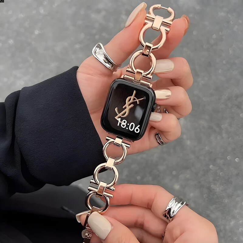 Silver Apple Watch Chain - Etsy