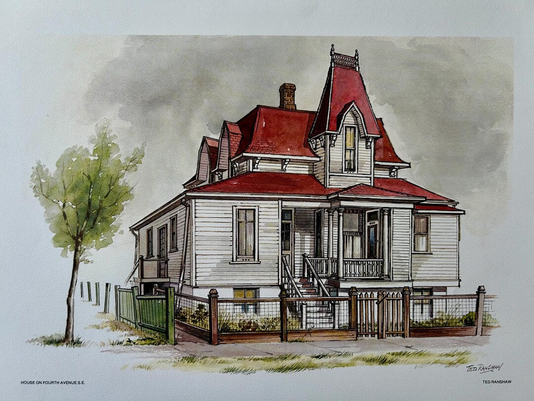 House on 4th Ave SE Print – Historic Calgary Home by Ted Ranshaw – 12 ...