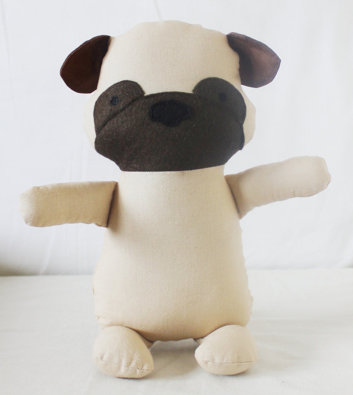 Pug Dog Sewing Pattern Puppy Softie Plush Toy Cloth Doll Pattern PDF ...