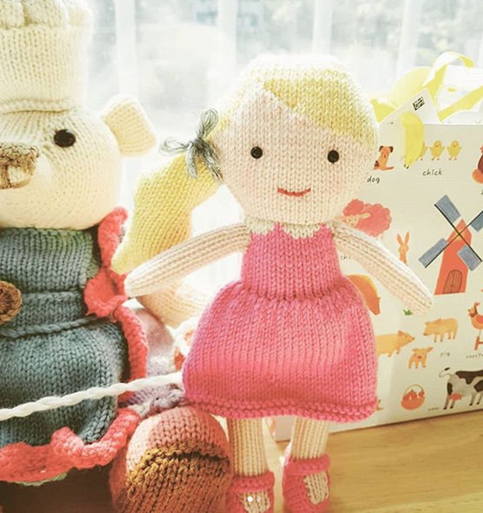 Doll Knitting Pattern Toy Rag Doll Pattern PDF Rosie & Lulu | Etsy