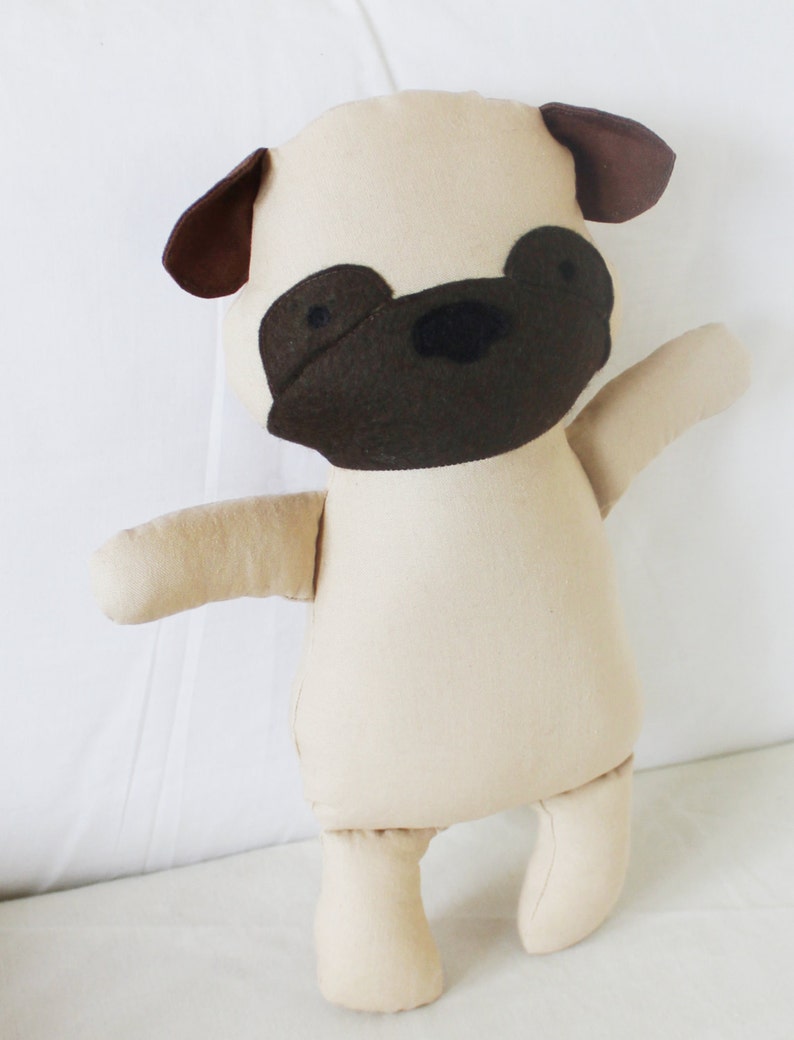 Pug Dog Sewing Pattern Puppy Softie Plush Toy Cloth Doll Pattern PDF - Etsy