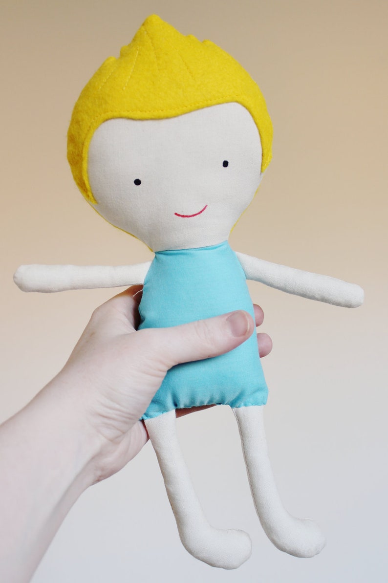 Doll Sewing Pattern Toy Cloth Boy Doll Pattern PDF - Sky & Tad - Etsy