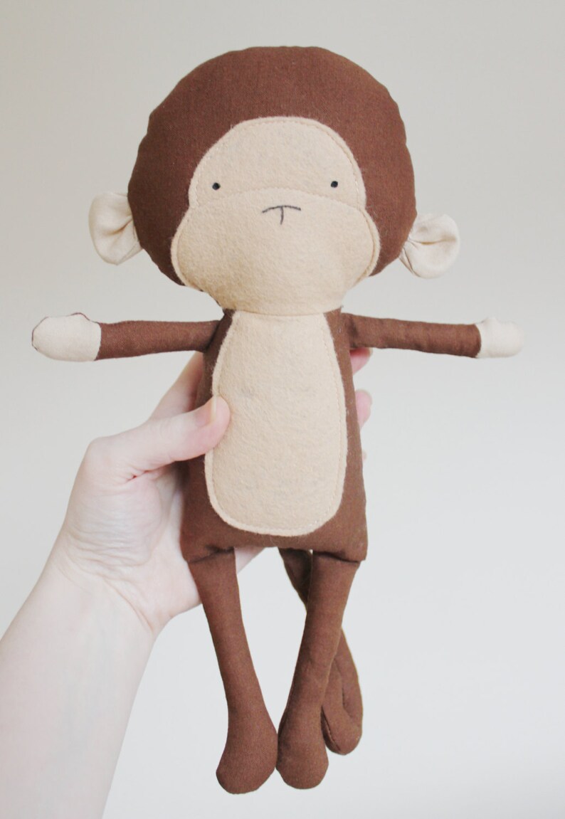 Monkey Sewing Pattern Chimp Softie Plush Toy Cloth Doll - Etsy