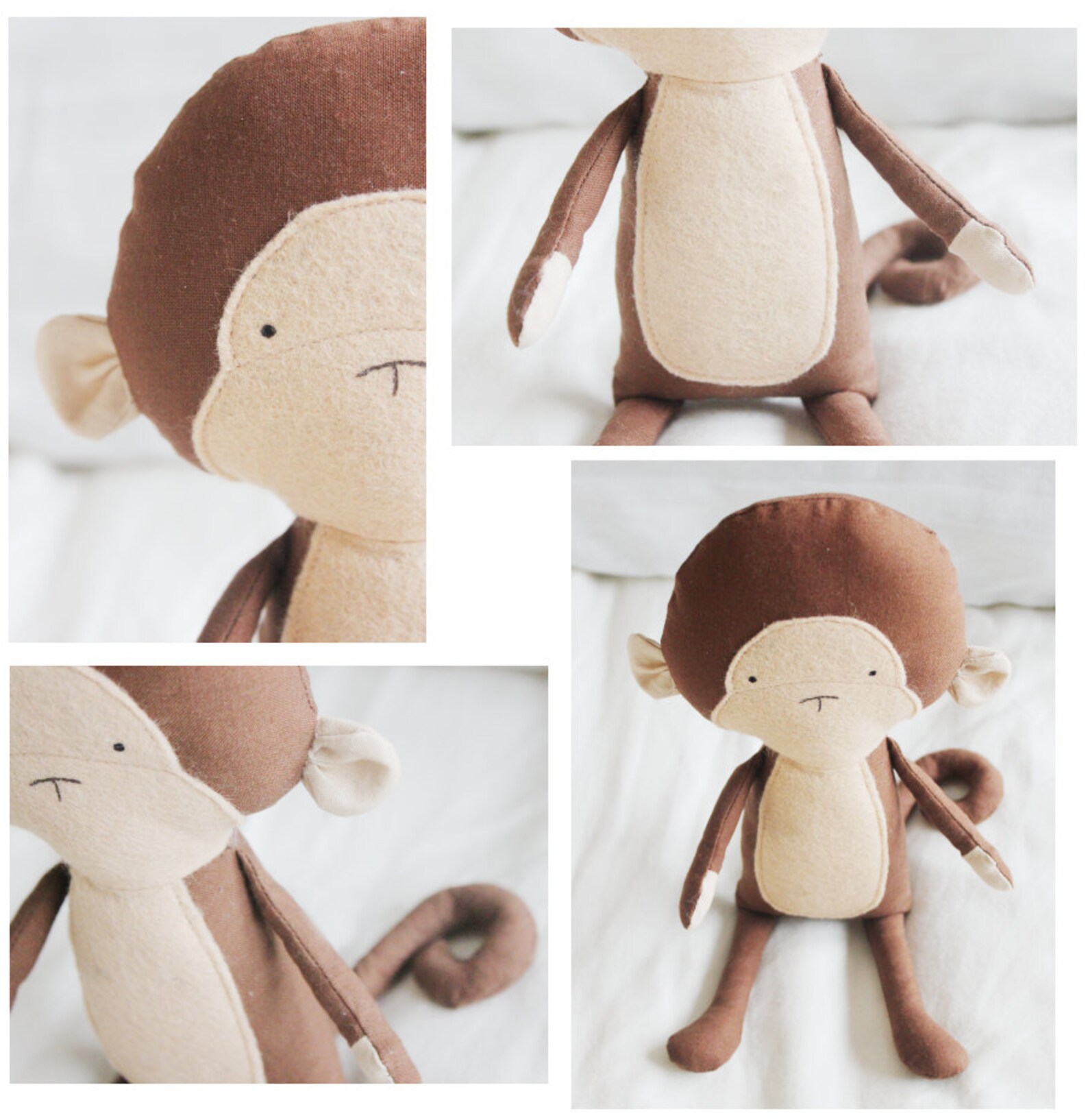 Monkey Sewing Pattern Chimp Softie Plush Toy Cloth Doll - Etsy