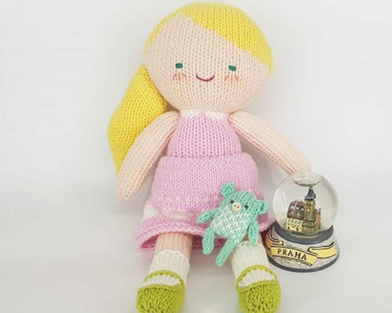 Doll Knitting Pattern Toy Rag Doll Pattern PDF Rosie & Lulu | Etsy