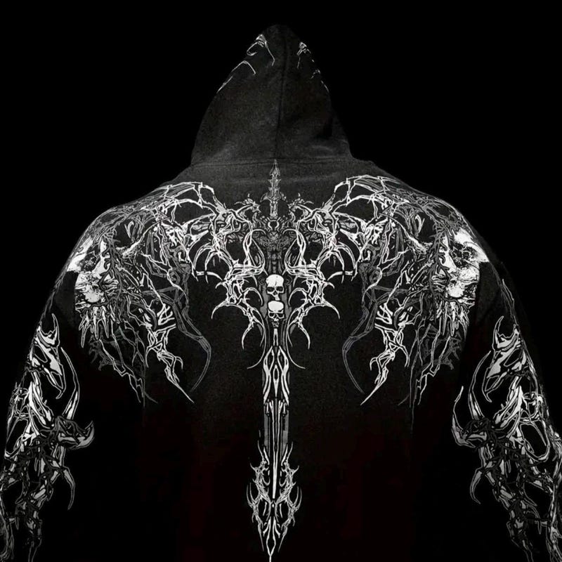 Gothic Zip Hoodie Men - Etsy UK