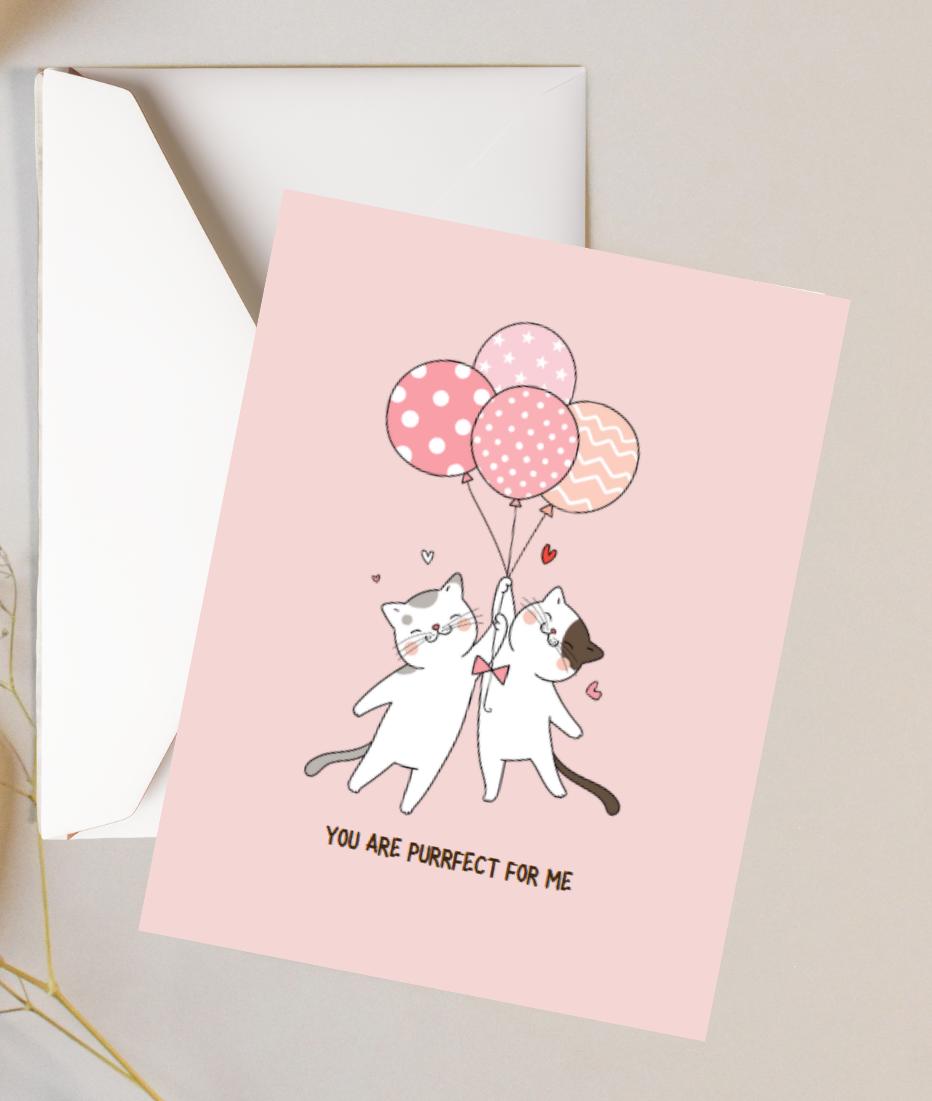 You Are Purrfect for Me Card | Printable Digital Card | Share the Love ...