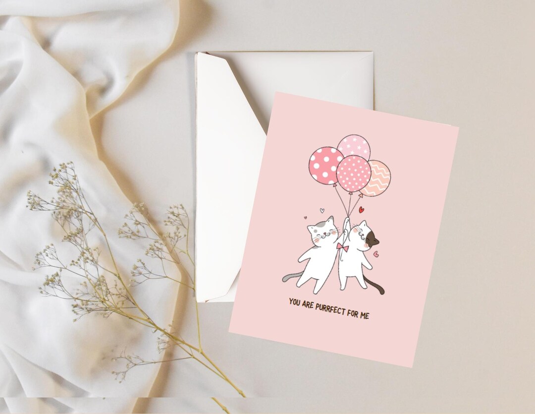 You Are Purrfect for Me Card | Printable Digital Card | Share the Love ...