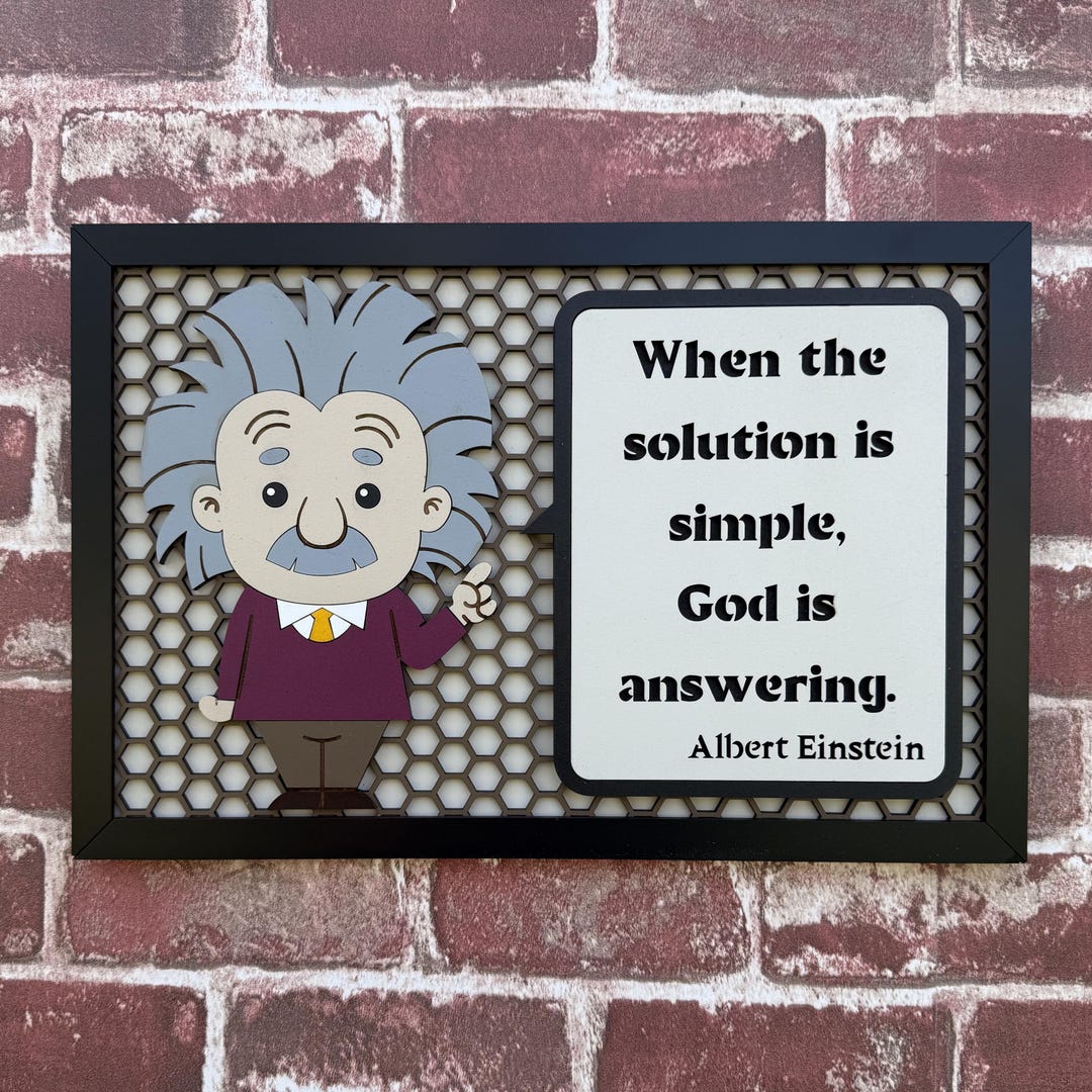 Albert Einstein, God is Answering II Motivational Quote, Wall Décor ...