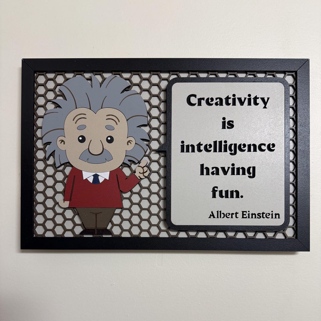 Albert Einstein, Creativity Motivational Quote, Wall Décor, Home Office ...