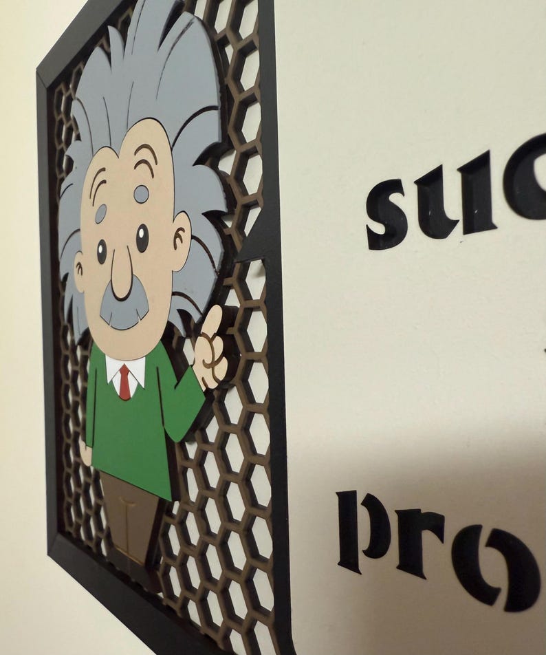 Albert Einstein, Success Motivational Quote, Wall Décor, Home Office ...