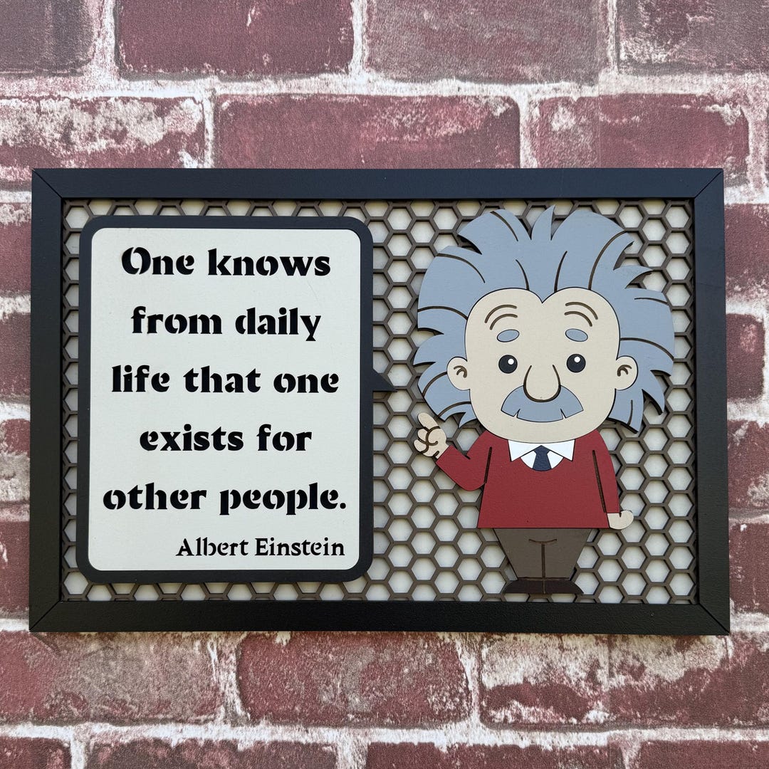 Albert Einstein, Exist for People II, Motivational Quote, Wall Décor ...
