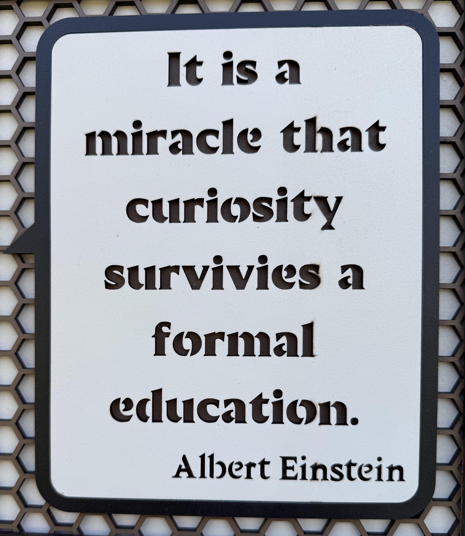Albert Einstein, Curiosity II Motivational Quote, Wall Décor, Home ...