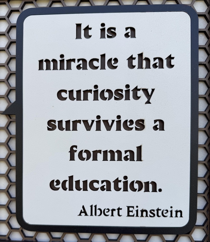 Albert Einstein, Curiosity II Motivational Quote, Wall Décor, Home ...