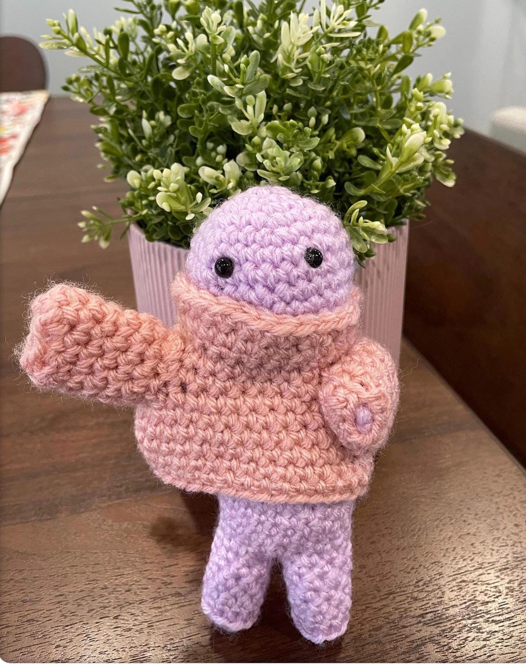 Adorable Crochet Smiski in a Cozy Sweater - Etsy