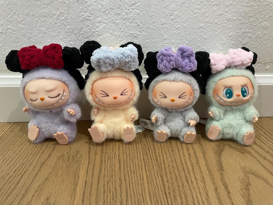 Crochet Labubu Mickey Mouse Headband With Bow - Etsy