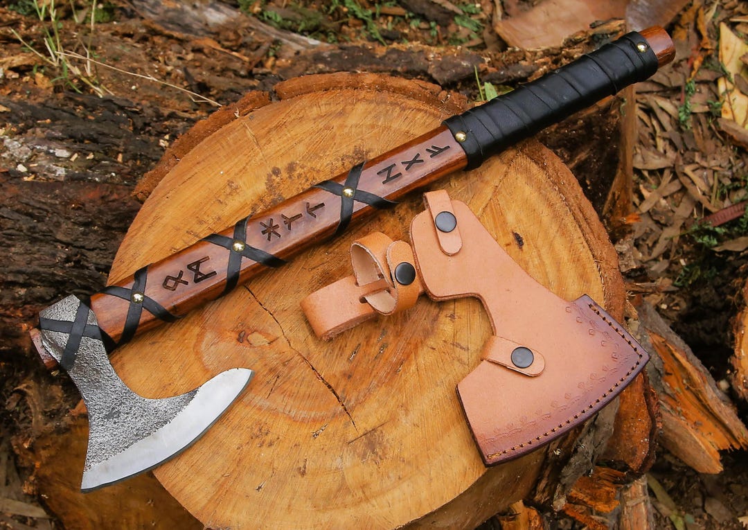 Custom Handmade Viking Axe - Custom Camping Axe for Outdoor Adventures ...