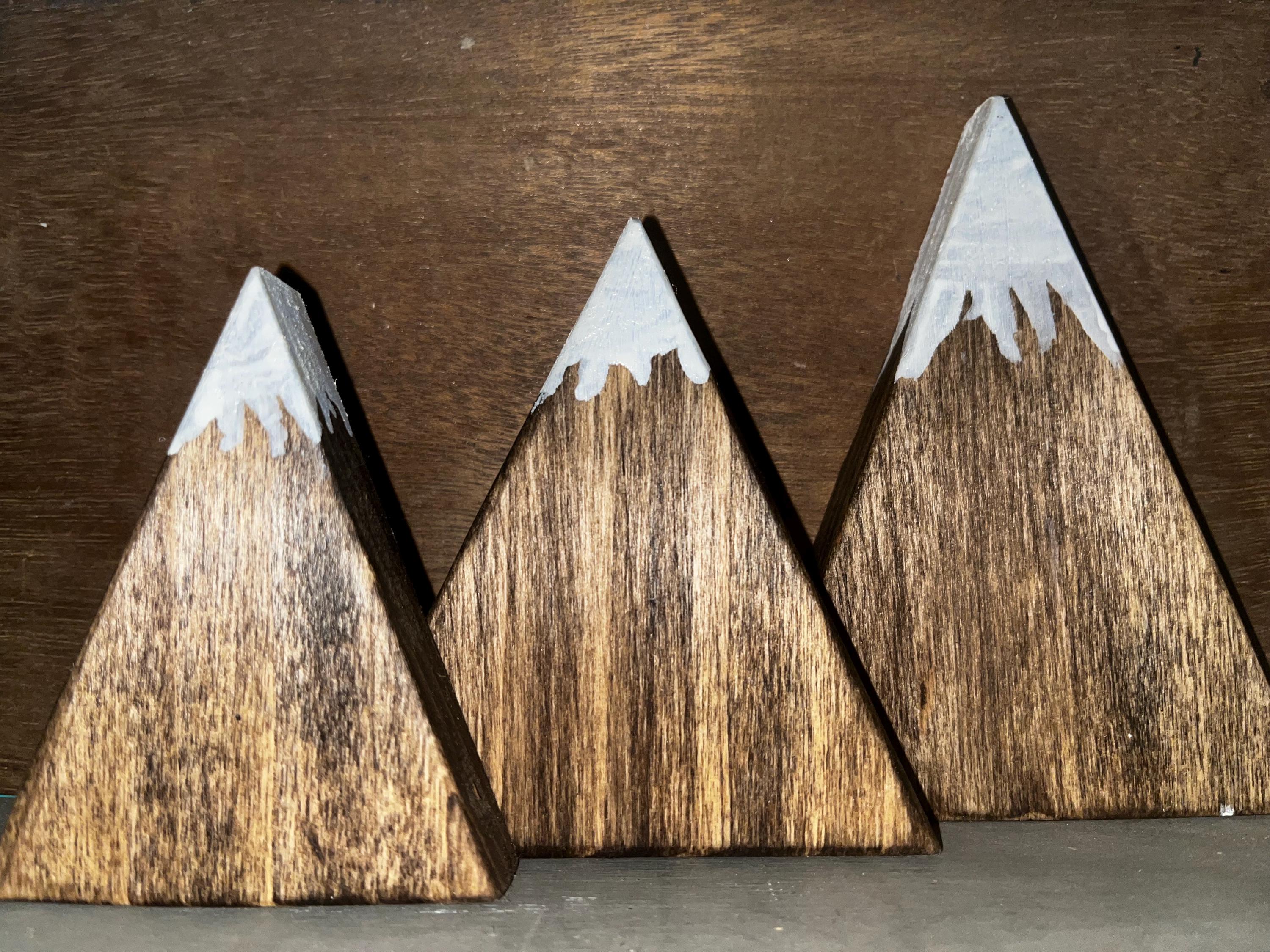 Miniature Wooden Mountain Range - Etsy