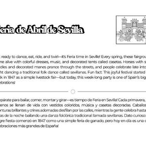 Spain Festival Coloring Page – Feria De Abril, Sevilla | Printable ...
