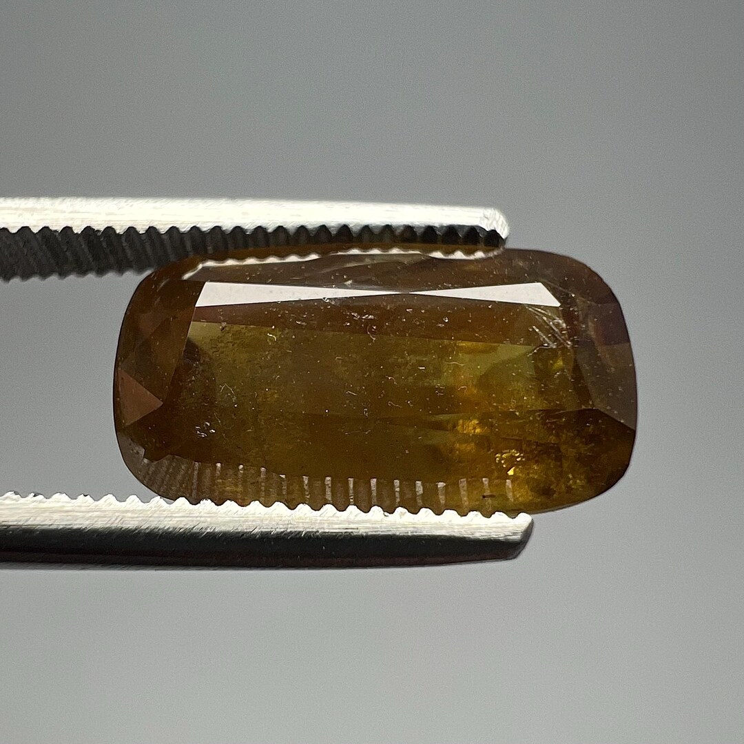 3.845 Carat Titanite Sphene Cushion Cut Gemstone Rare Collector Stone ...