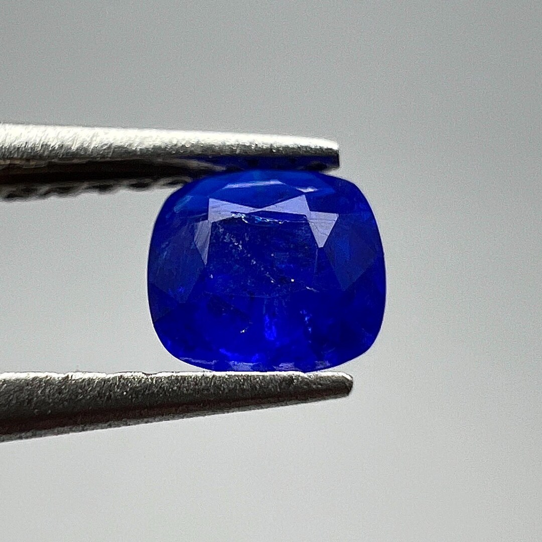 0.180 Carat Collector Fluorescent Royal Blue Cushion Cut Hauyne ...