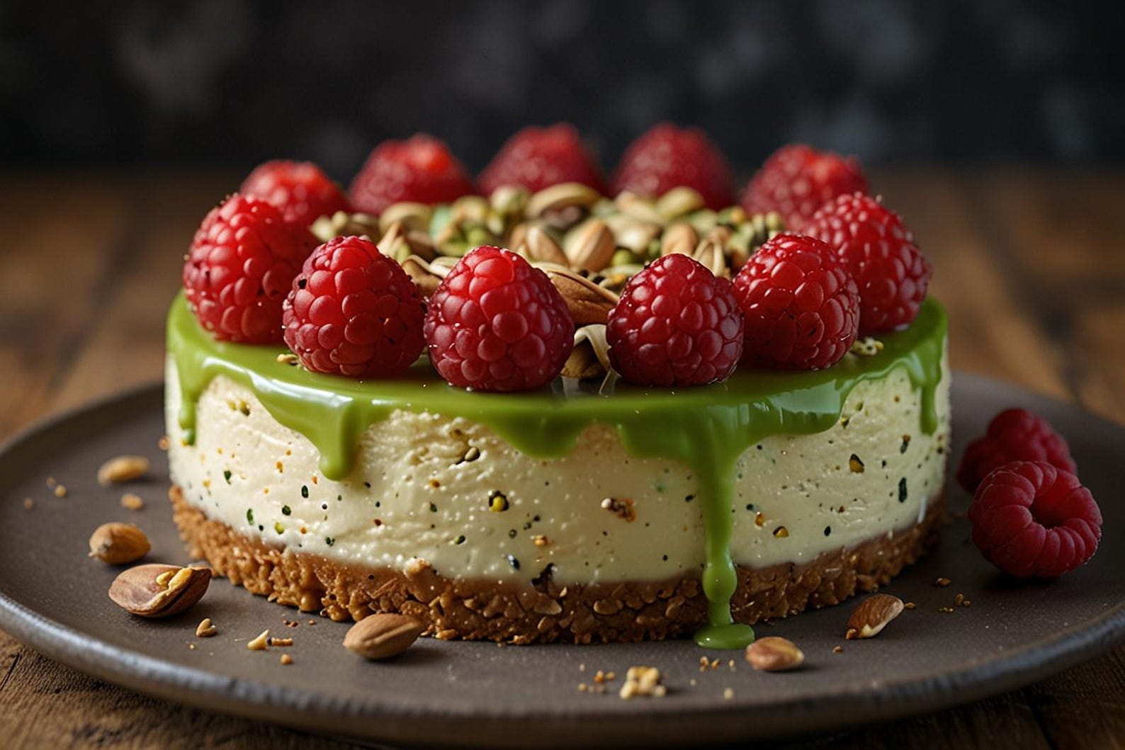 Pistachio & Raspberry Cheesecake Domes A Delightful Dessert - Etsy