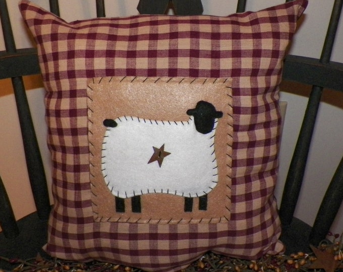 UNSTUFFED Primitive Pillow Sheep Country Cushion Home Decor - Etsy